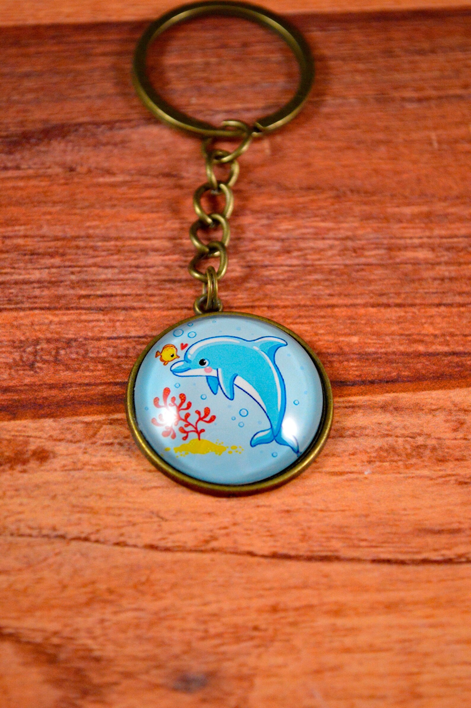 Dolphin Key Chain Dolphin Key Ring Dolphin Gift Dolphin - Etsy