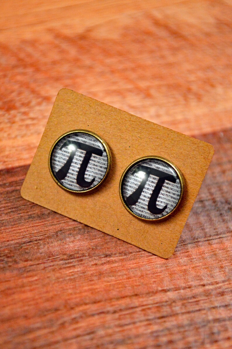 Pi studs Pi Earrings Pi Jewelry Math Studs Math Earrings | Etsy