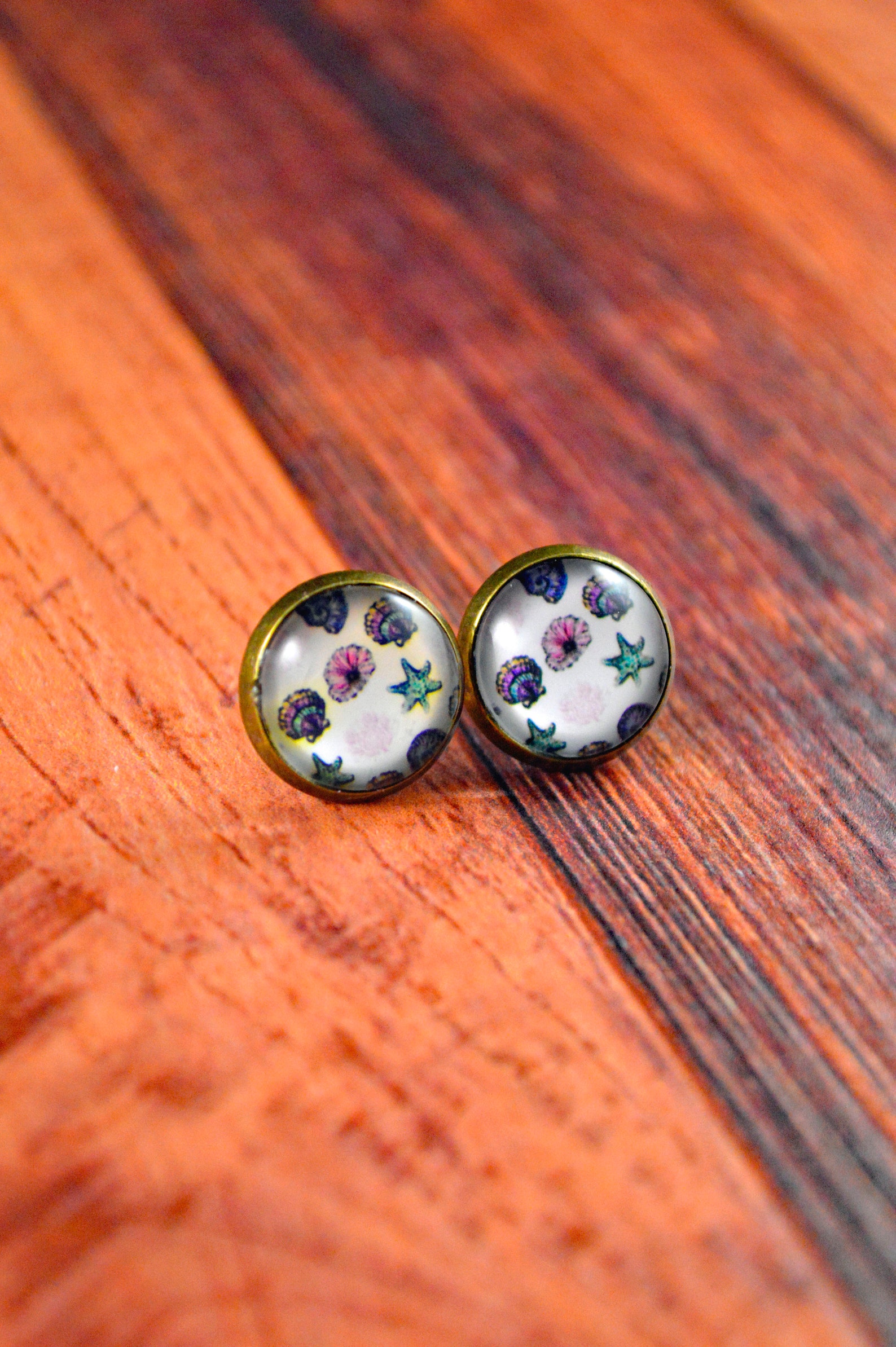 Beach Studs, Beach Jewelry, Shell Studs, Shell Earrings, Seashell Studs ...