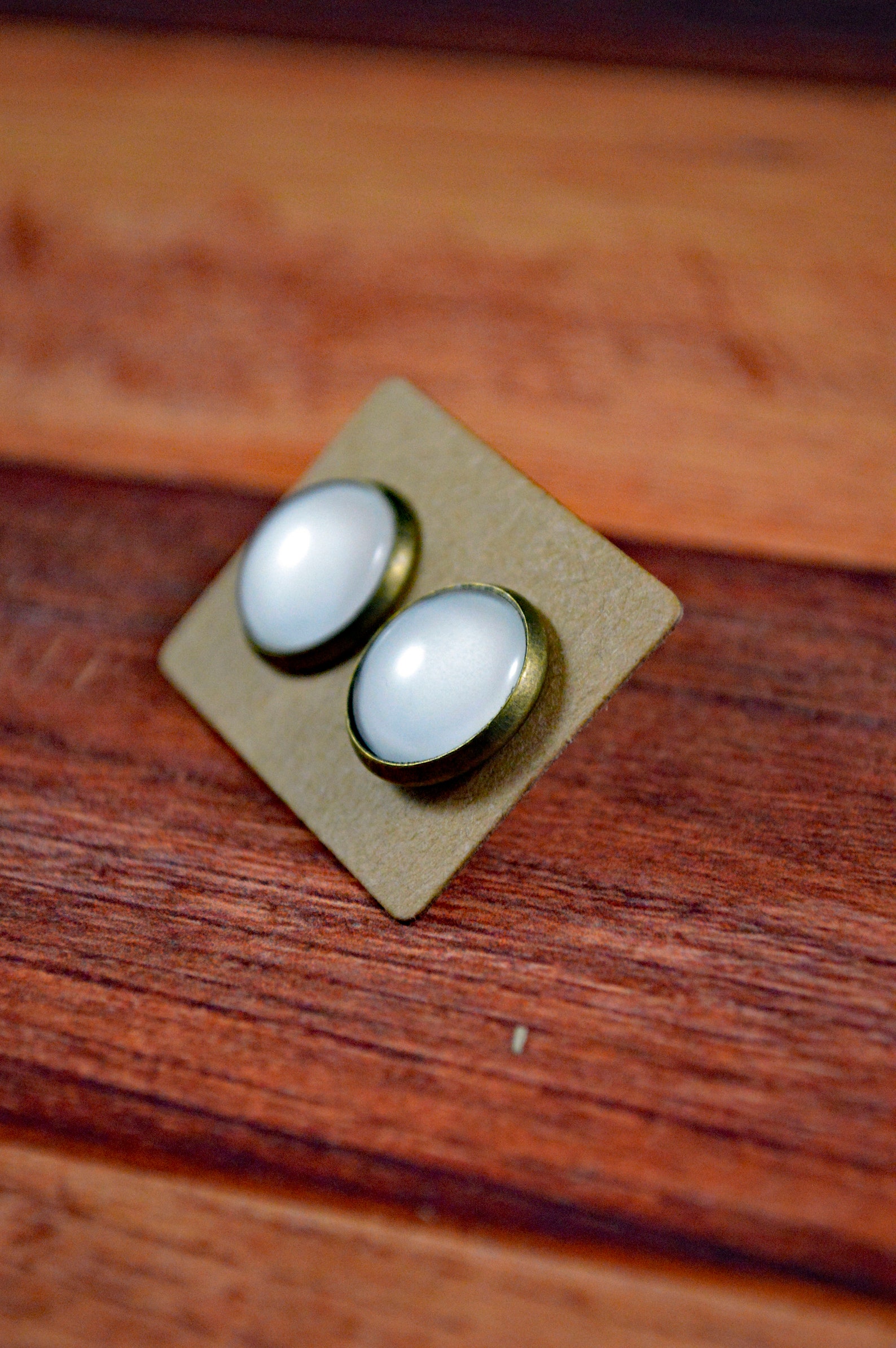 Solid White Studs White Earrings Solid Color Studs Solid | Etsy