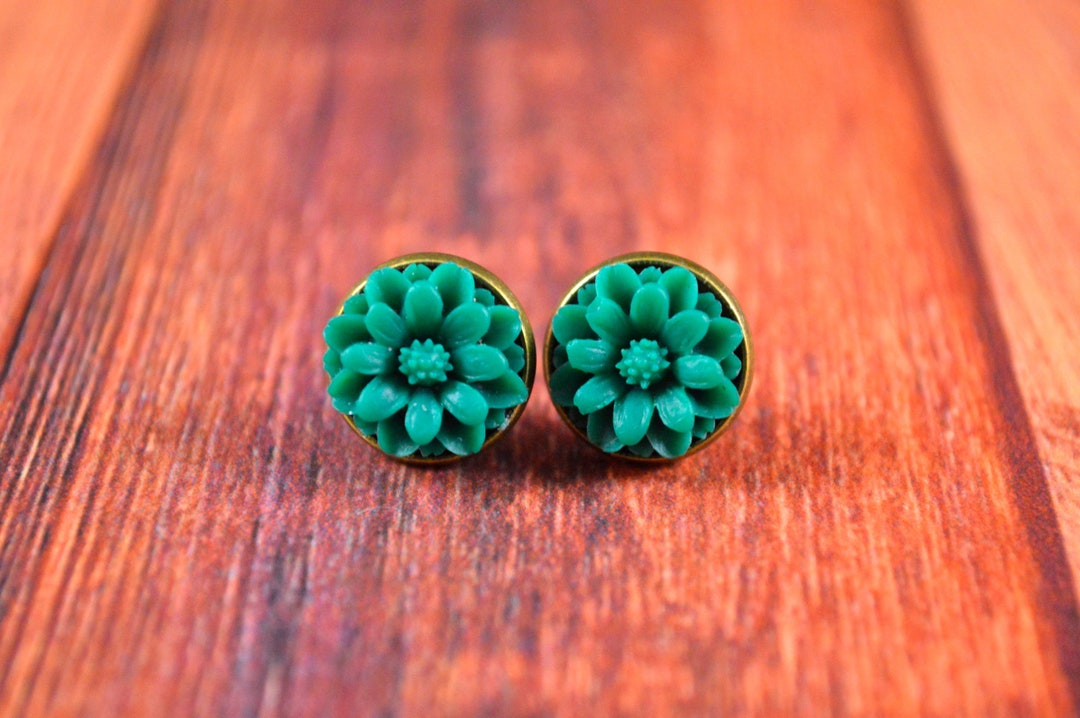 Bloom Studs, Bloom Earrings, Flower Studs, Succulent Studs, Plant Studs, Plant Earrings ...