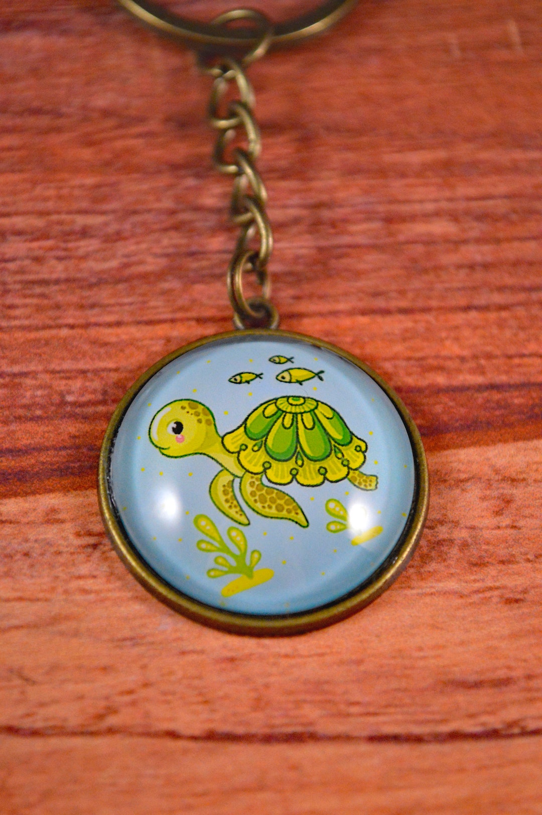 Turtle Key Chain, Turtle Key Ring, Turtle Gift, Sea Turtle Gift, Turtle ...