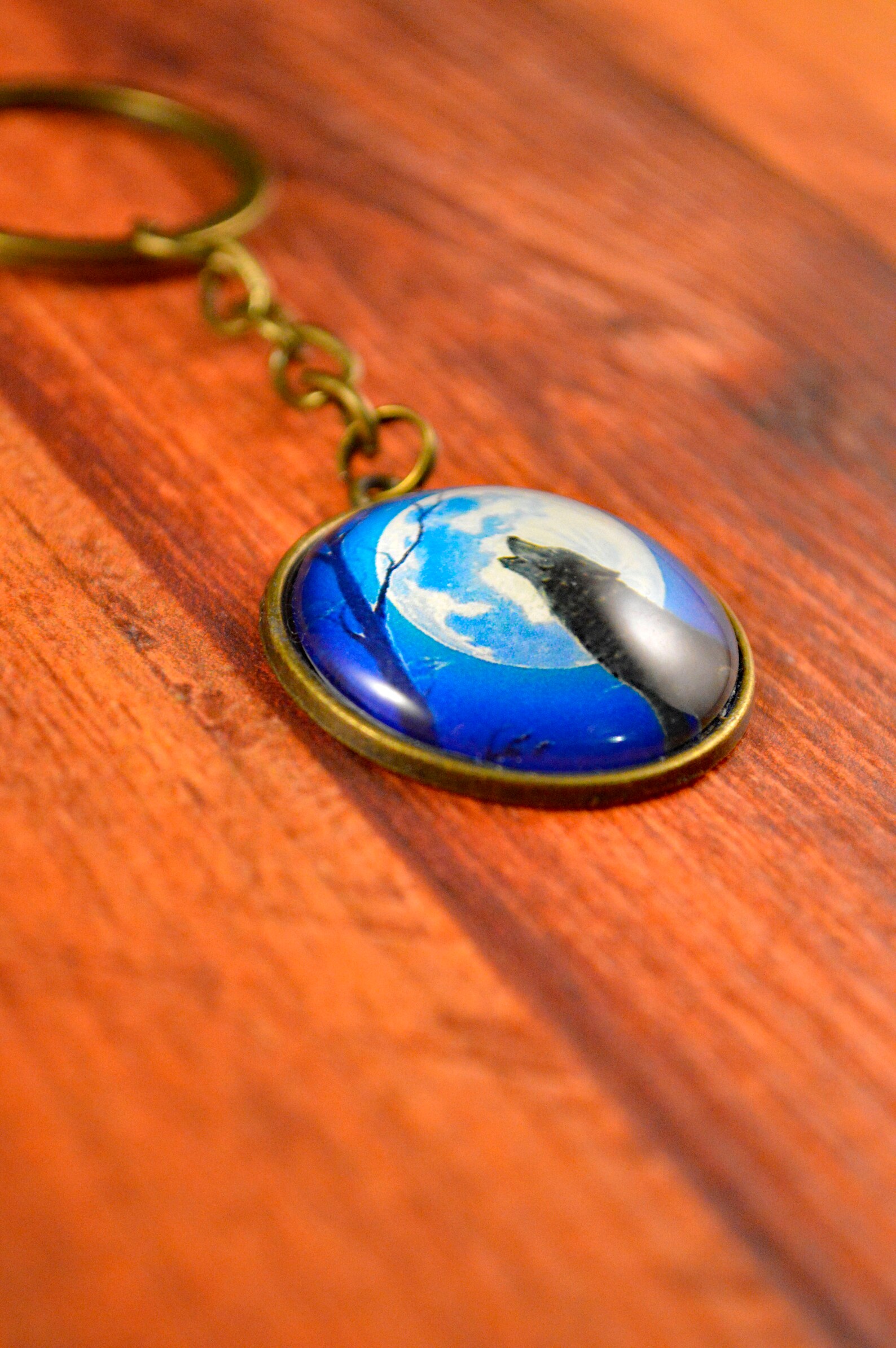 Wolf Key Chain Wolf Key Ring Wolf Gift Rainbow Wolf Pagan - Etsy