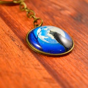 Wolf Key Chain, Wolf Key Ring, Wolf Gift, Rainbow Wolf, Pagan Key Chain ...