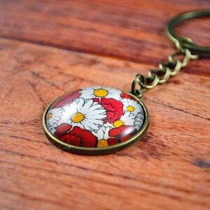 Daisy Key Chain, Daisy Key Ring, Floral Key Chain, Floral Key Ring ...