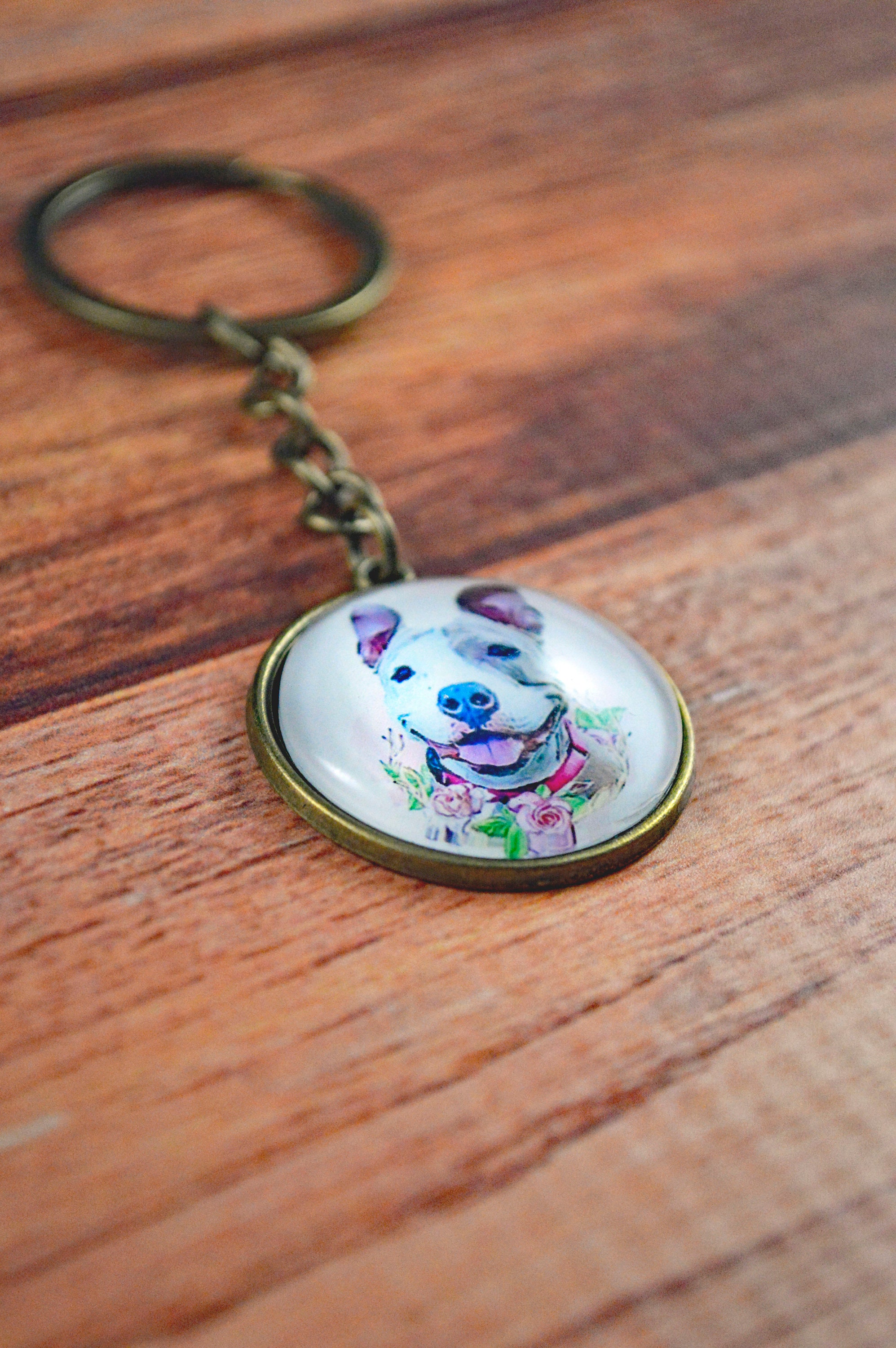 Dog Key Chain Dog Lover Gift Pitbull Gift Cute Dog Key | Etsy