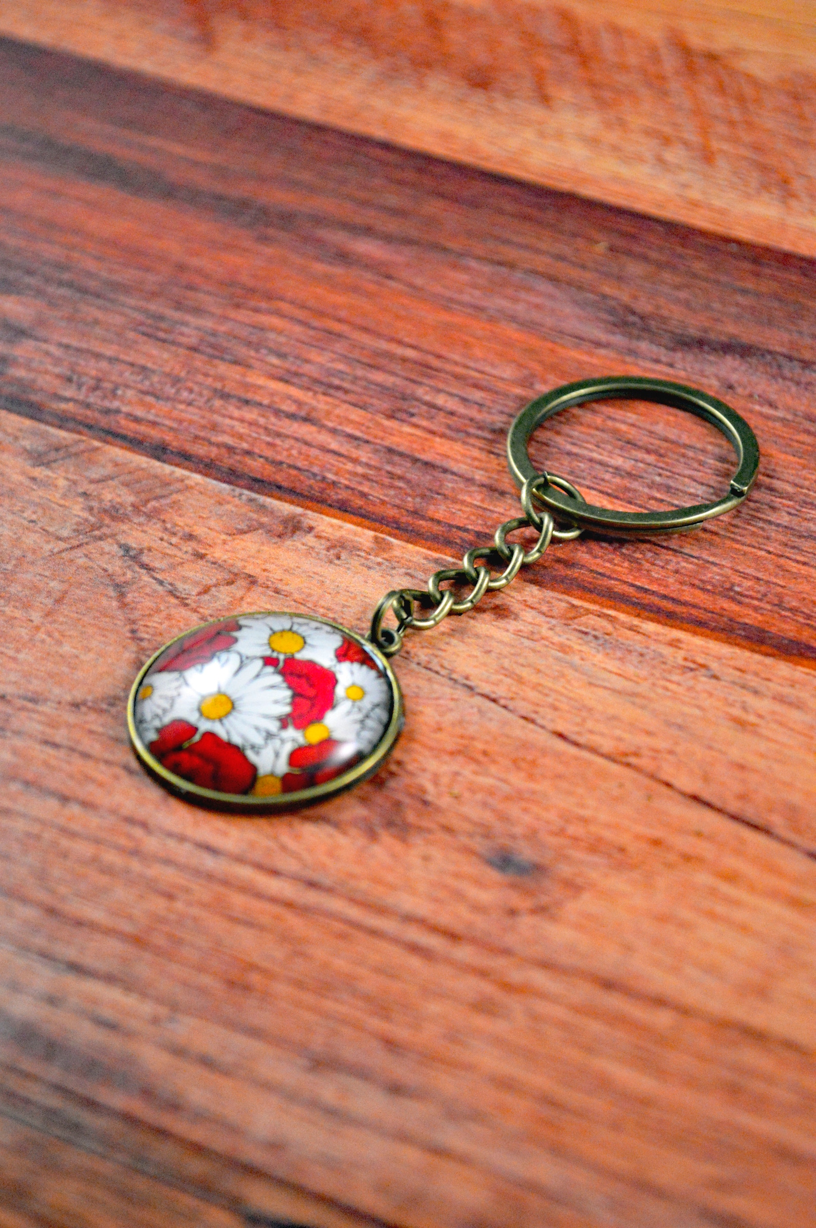 Daisy Key Chain Daisy Key Ring Floral Key Chain Floral Key - Etsy
