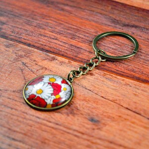 Daisy Key Chain, Daisy Key Ring, Floral Key Chain, Floral Key Ring ...