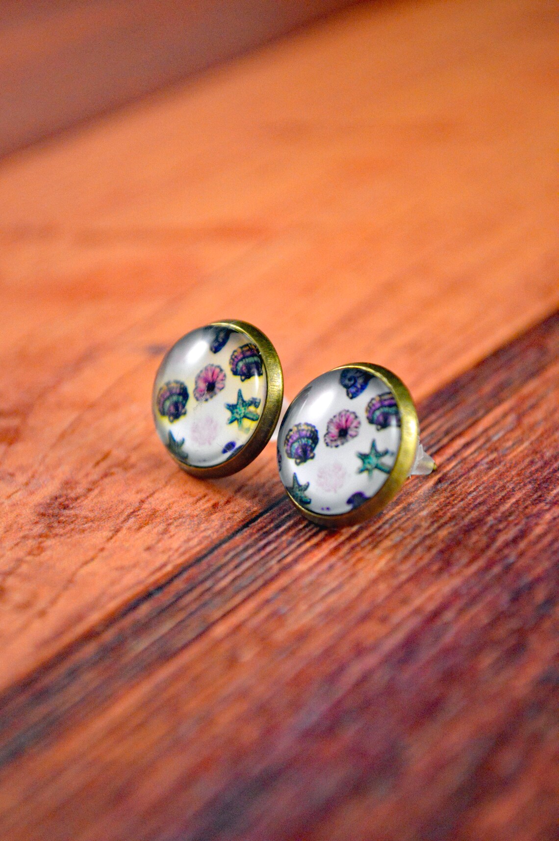 Beach Studs, Beach Jewelry, Shell Studs, Shell Earrings, Seashell Studs ...