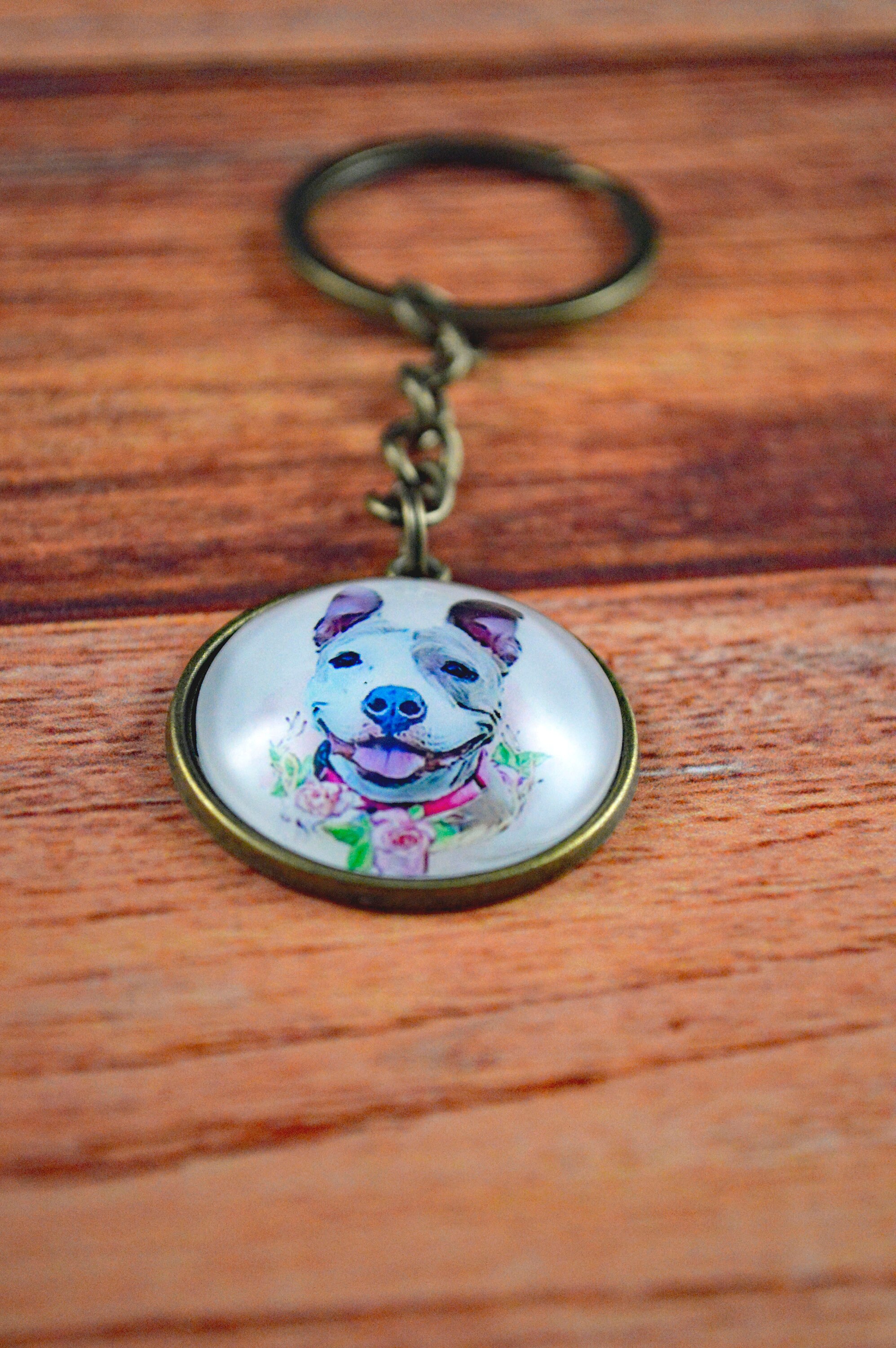 Dog Key Chain Dog Lover Gift Pitbull Gift Cute Dog Key | Etsy