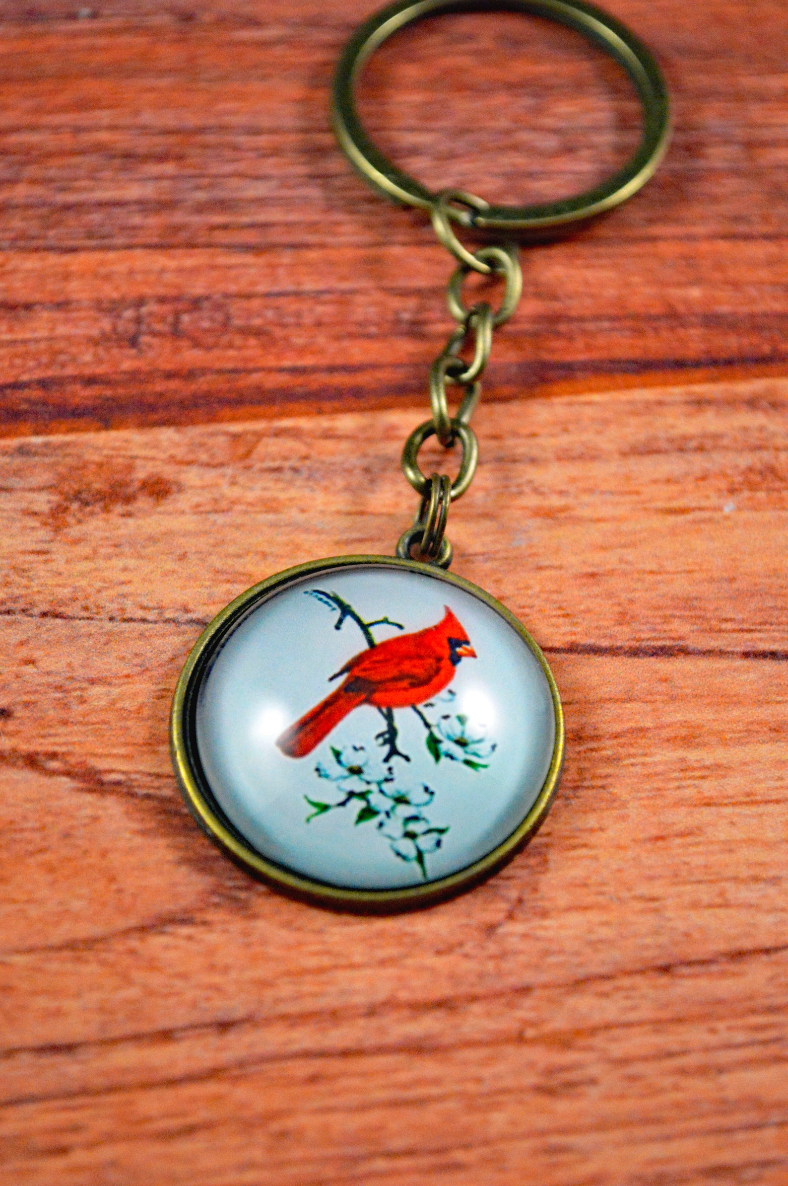 Cardinal Key Chain Bird Key Chain Red Bird Key Chain - Etsy