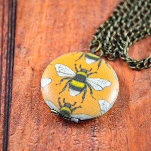 Bee Locket, Bee Jewelry, Gold Bee Locket, Bug Locket, Bug Jewelry ...