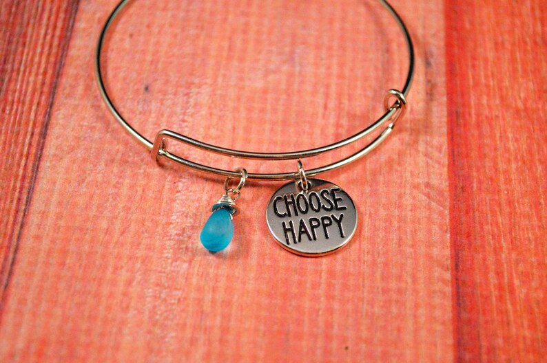 Positive Jewelry Positive Bracelet Word Bangle Word | Etsy