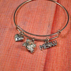Meow Bangle, Meow Jewelry, Cat Bangle, Cat Jewelry, Cat Gifts, Pet ...