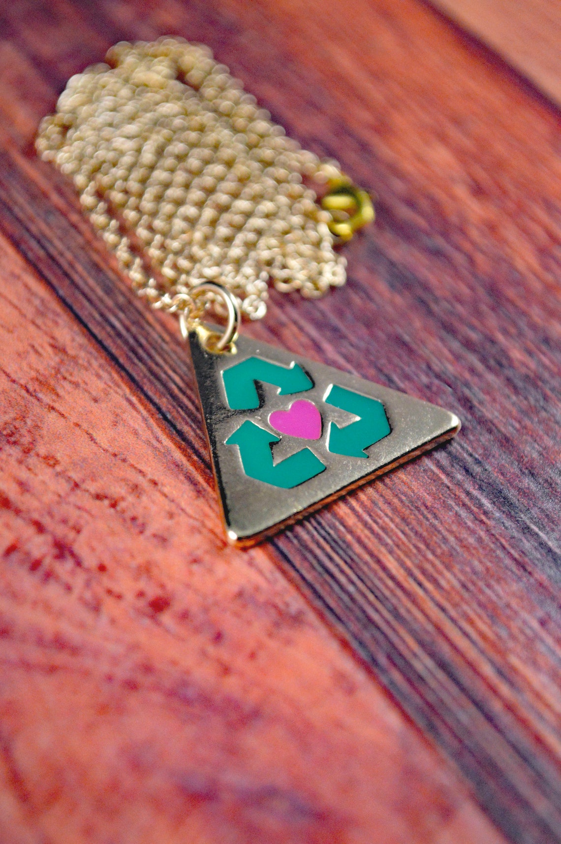 Recycle Necklace Recycle Jewelry Earth Day Necklace - Etsy