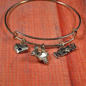 Meow Bangle, Meow Jewelry, Cat Bangle, Cat Jewelry, Cat Gifts, Pet ...