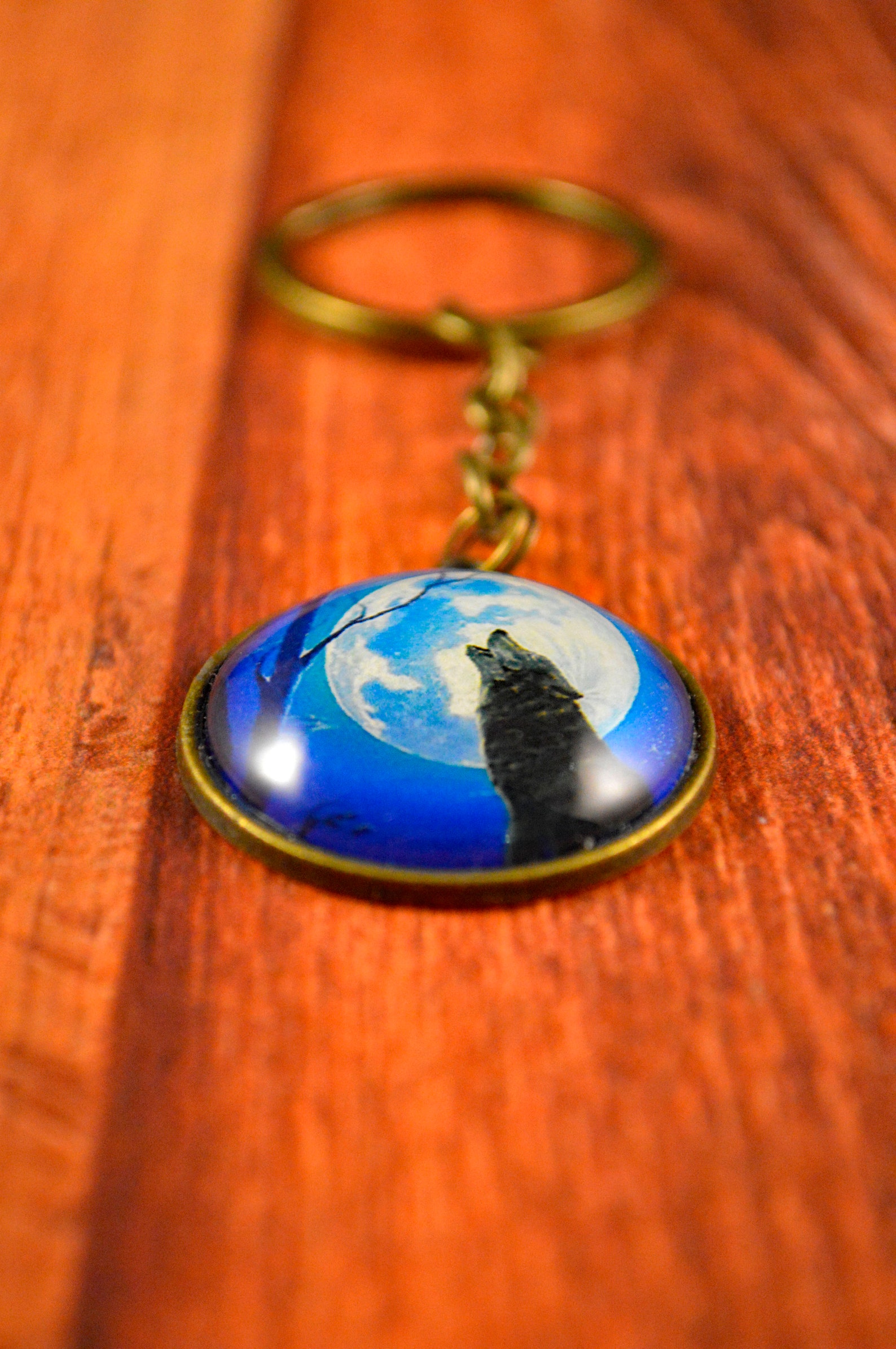 Wolf Key Chain Wolf Key Ring Wolf Gift Rainbow Wolf Pagan - Etsy