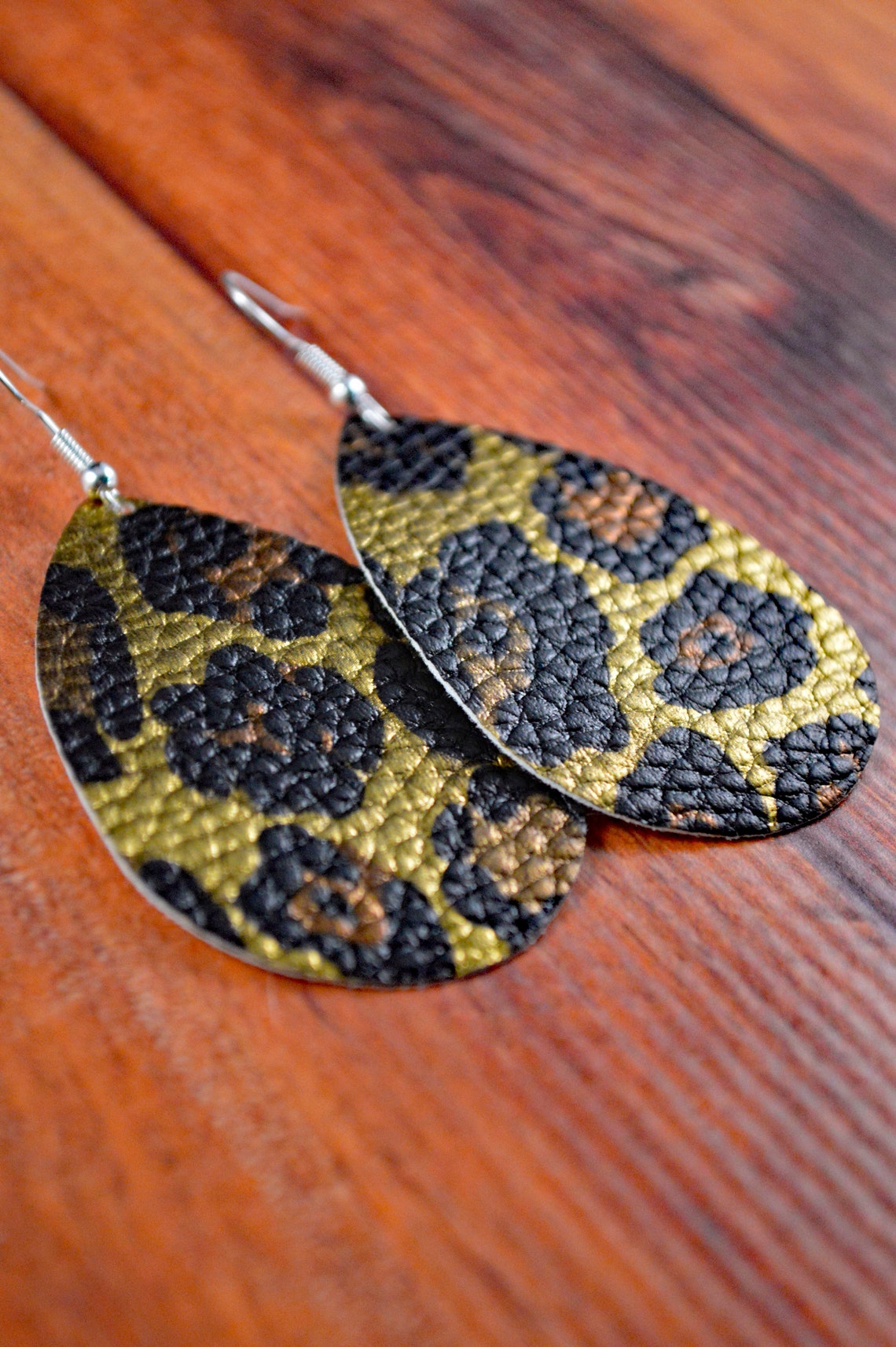 Animal Print Earrings Cheetah Print Cheetah Earrings Shiny - Etsy