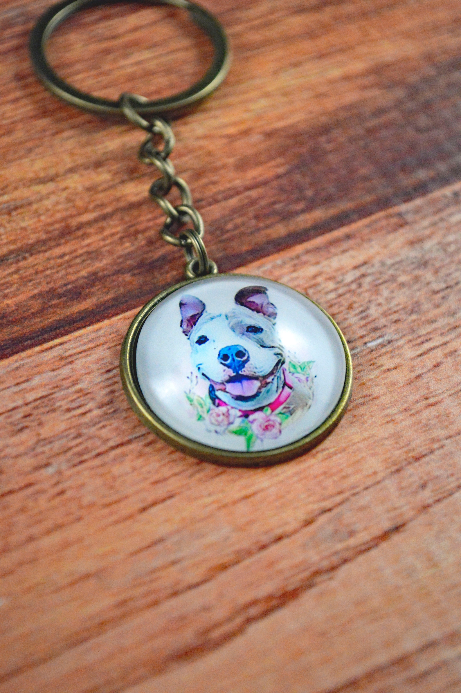 Dog Key Chain Dog Lover Gift Pitbull Gift Cute Dog Key | Etsy