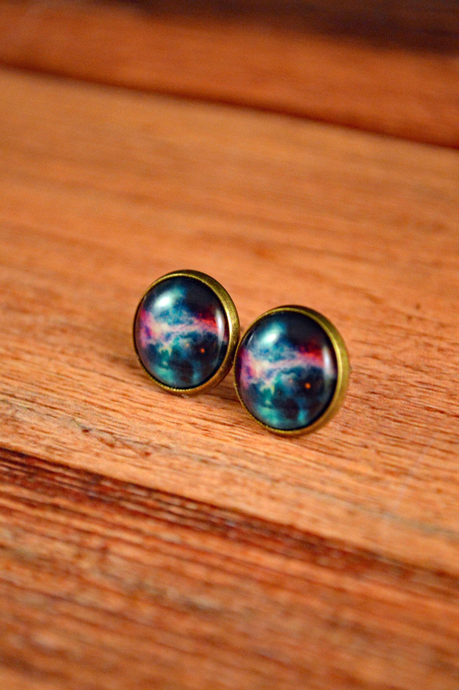 Nebula Stud Earrings Nebula Jewelry Nebula Earrings Space - Etsy