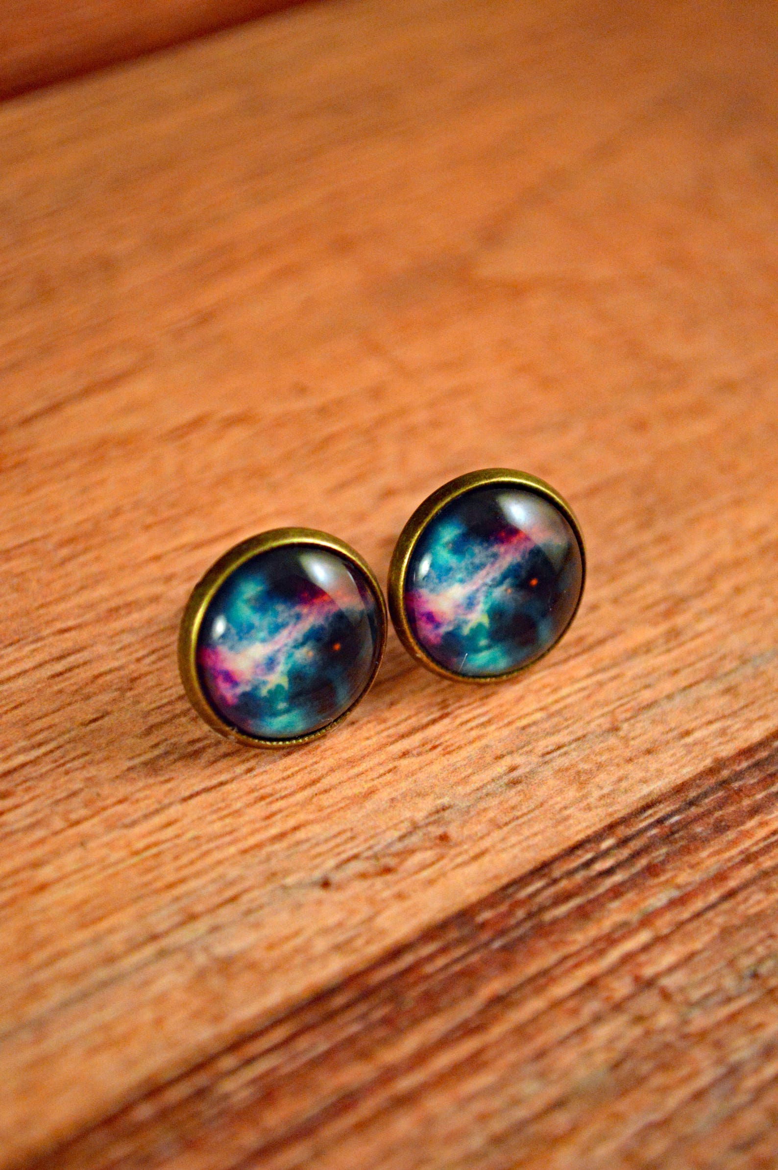Nebula Stud Earrings Nebula Jewelry Nebula Earrings Space - Etsy