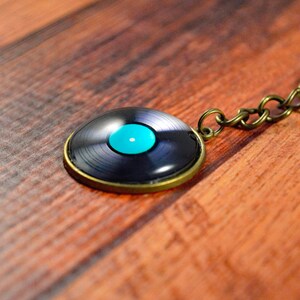 Music Key Chain, Music Key Ring, Music Gift, Record Key Chain, Record ...