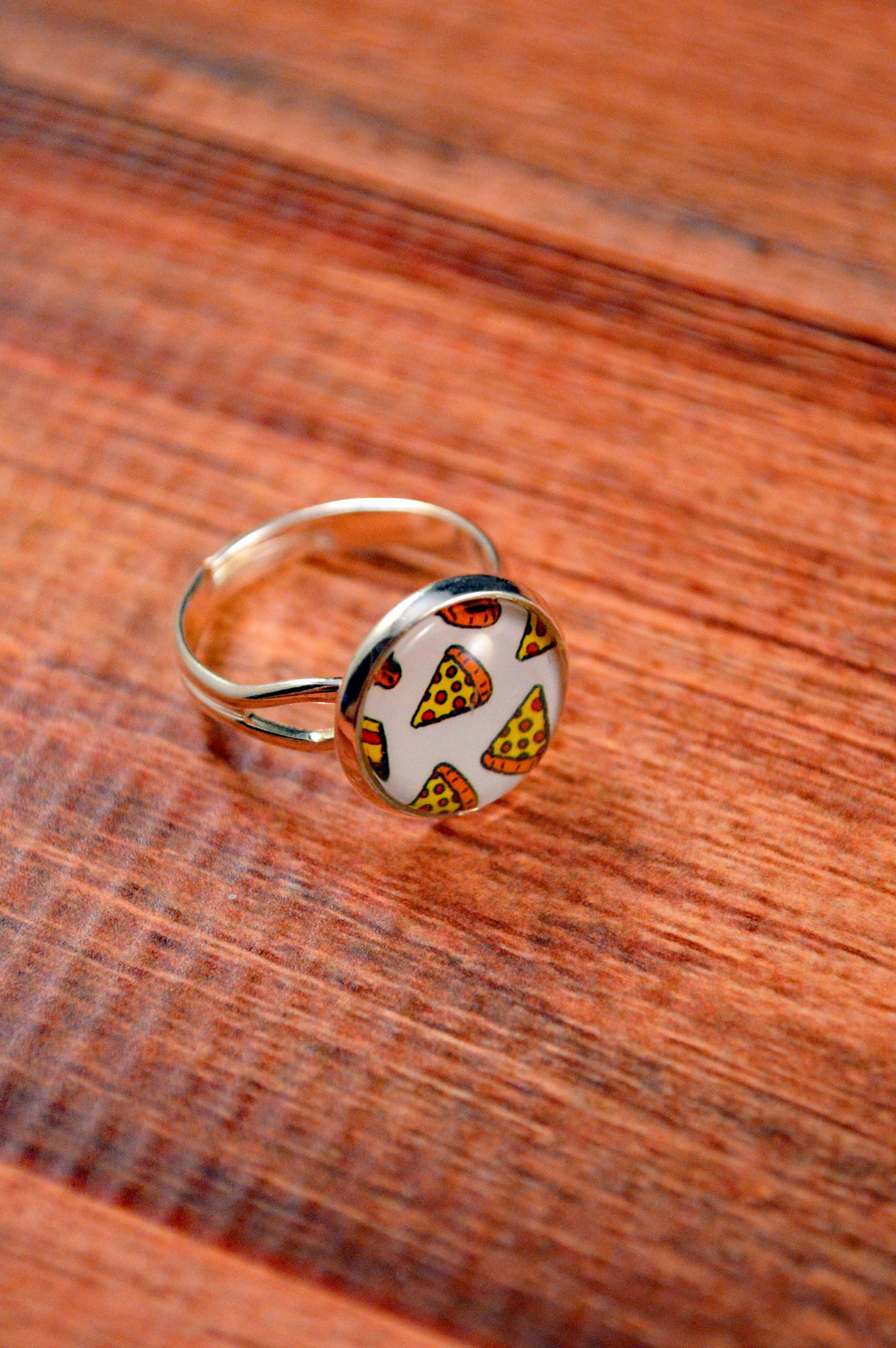 Food Ring Food Jewelry Pizza Ring Pizza Jewelry Pepperoni - Etsy