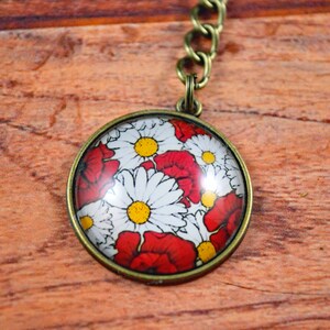 Daisy Key Chain, Daisy Key Ring, Floral Key Chain, Floral Key Ring ...