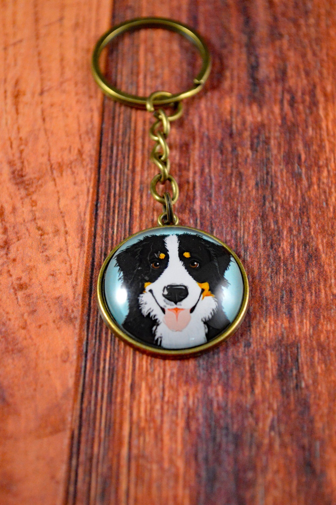 Dog Key Chain, Dog Lover Gift, Border Collie Gift, Cute Dog Key Chain ...