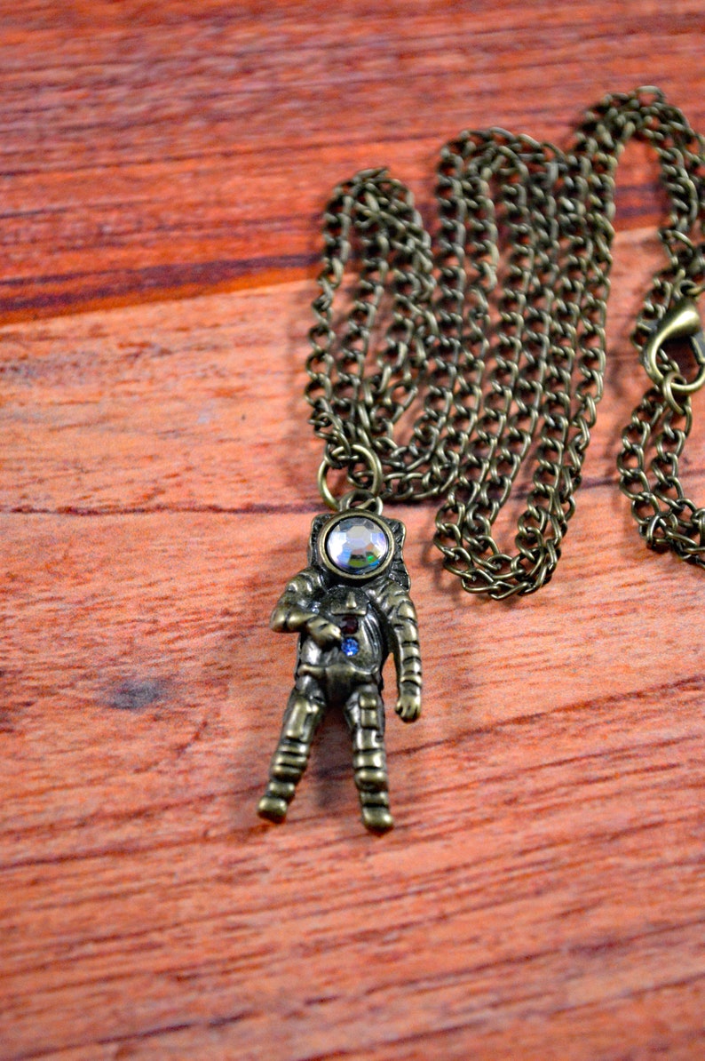 Astronaut Necklace Space Necklace Space Jewelry Earth | Etsy