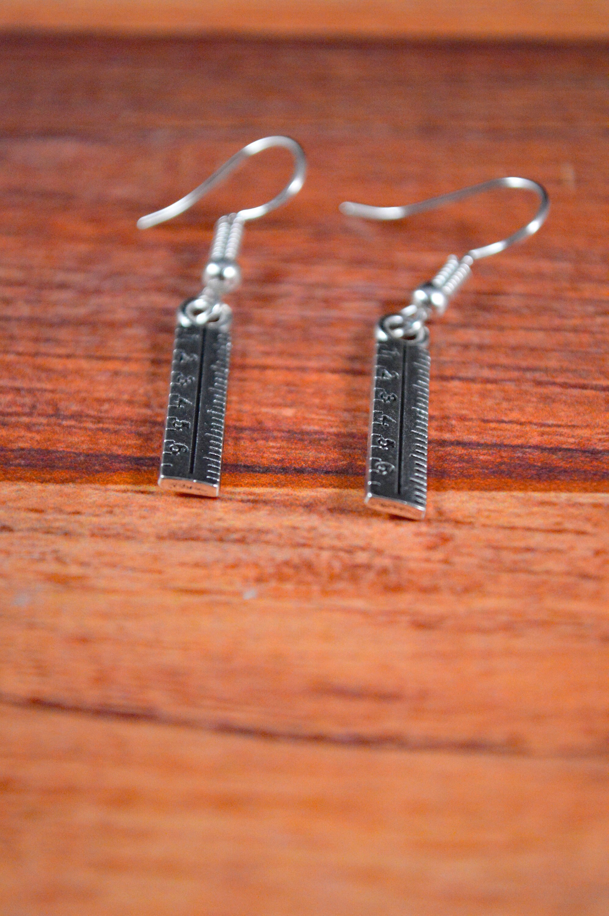Ruler Earrings, Ruler Jewelry, Math Earrings, Scientist Gift, Scientist ...