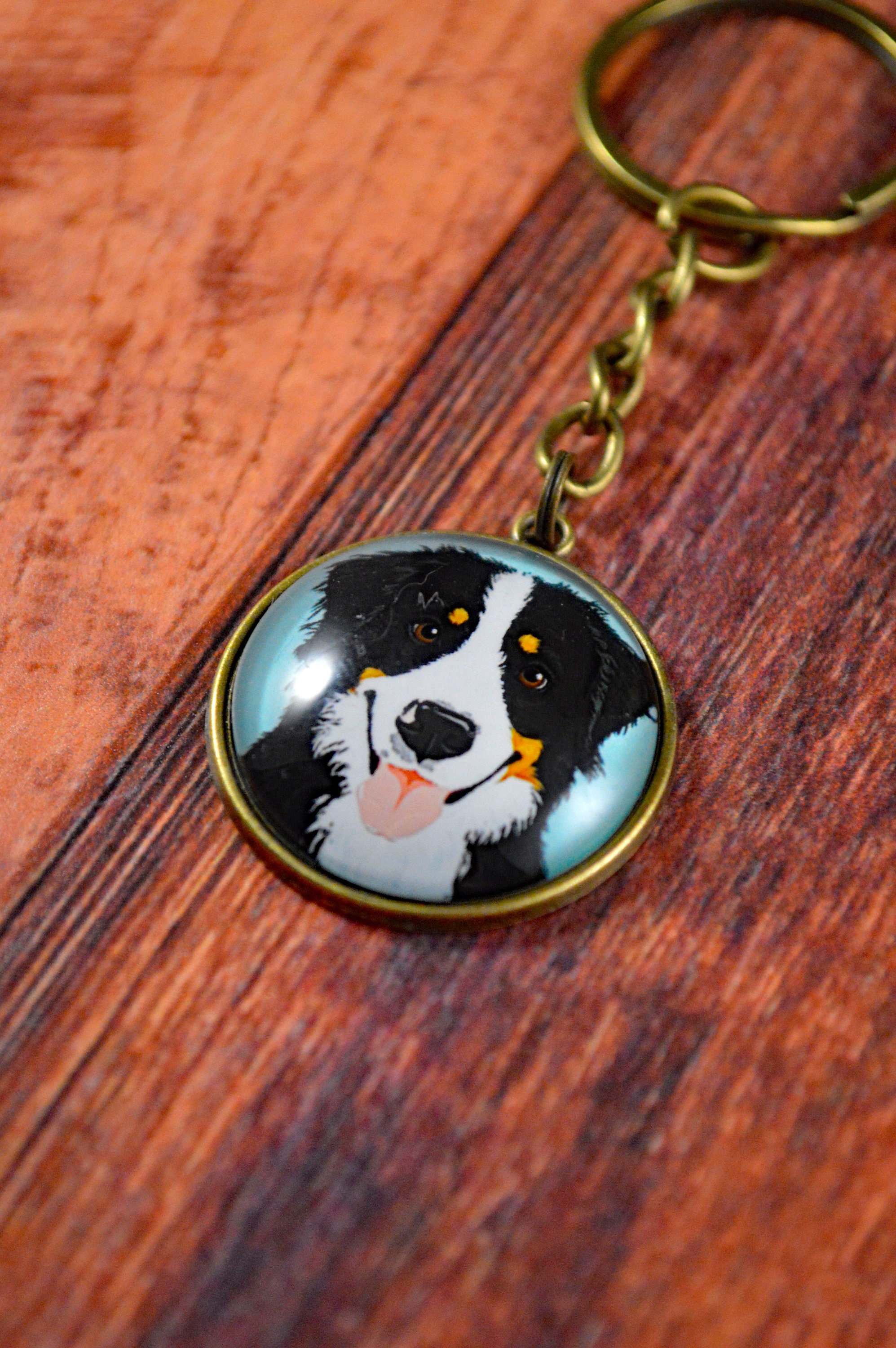 Dog Key Chain Dog Lover Gift Border Collie Gift Cute Dog | Etsy