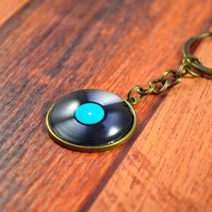 Music Key Chain, Music Key Ring, Music Gift, Record Key Chain, Record ...