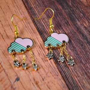 Cloud Earrings, Rain Cloud Earrings, Rain Earrings, Cloud Jewelry, Rain ...