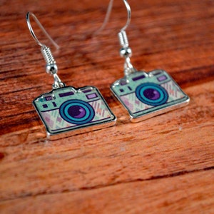 Camera Earrings, Photography Gift, Camera Jewelry, Small Camera Gift ...