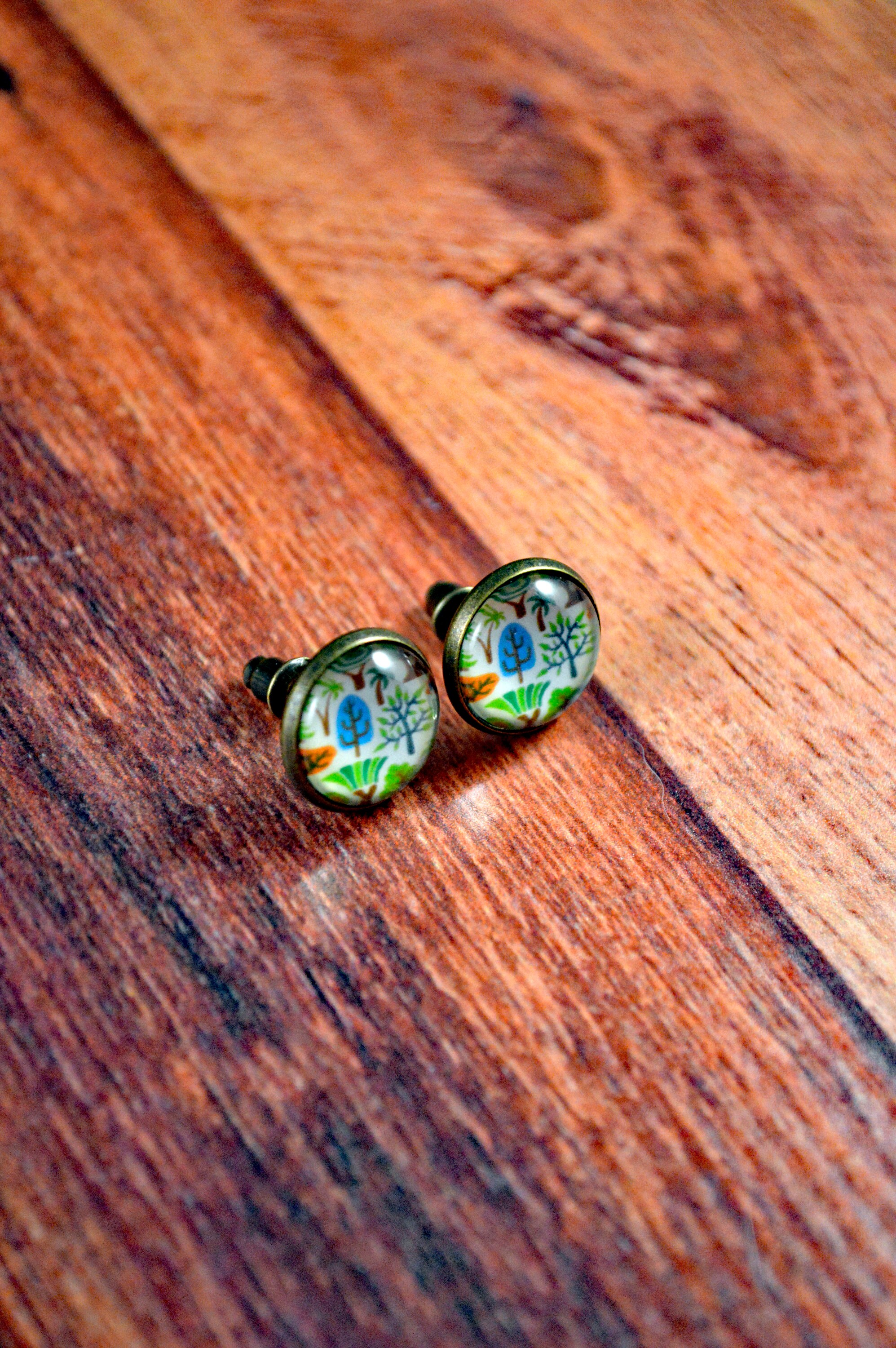 Tree Studs Tree Earrings Nature Studs Forest Studs Forest | Etsy