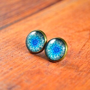 Zen Earrings, Zen Studs, Zen Jewelry, Mandala Studs, Mandala Earrings ...