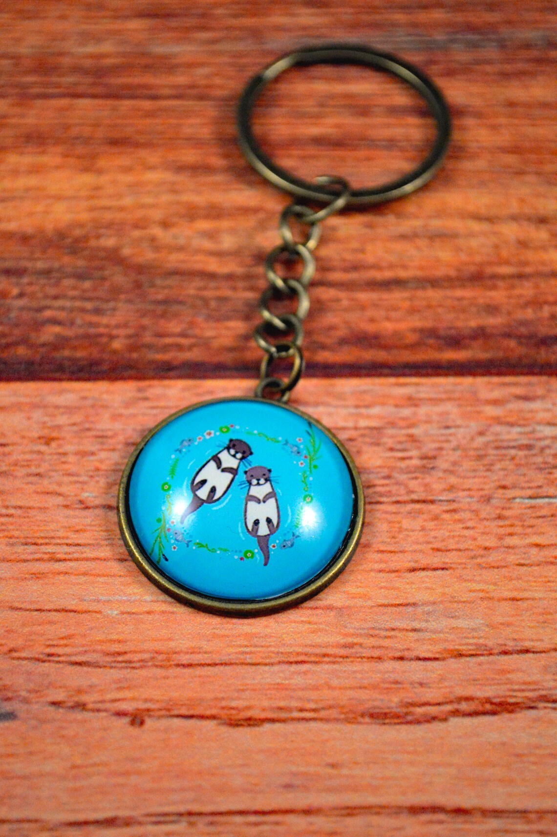Otter Key Chain, Otter Key Ring, Otter Gift, River Otter Gift, Cute ...