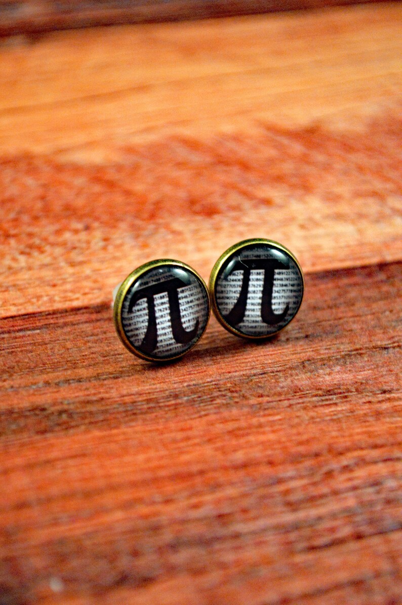 Pi studs Pi Earrings Pi Jewelry Math Studs Math Earrings | Etsy