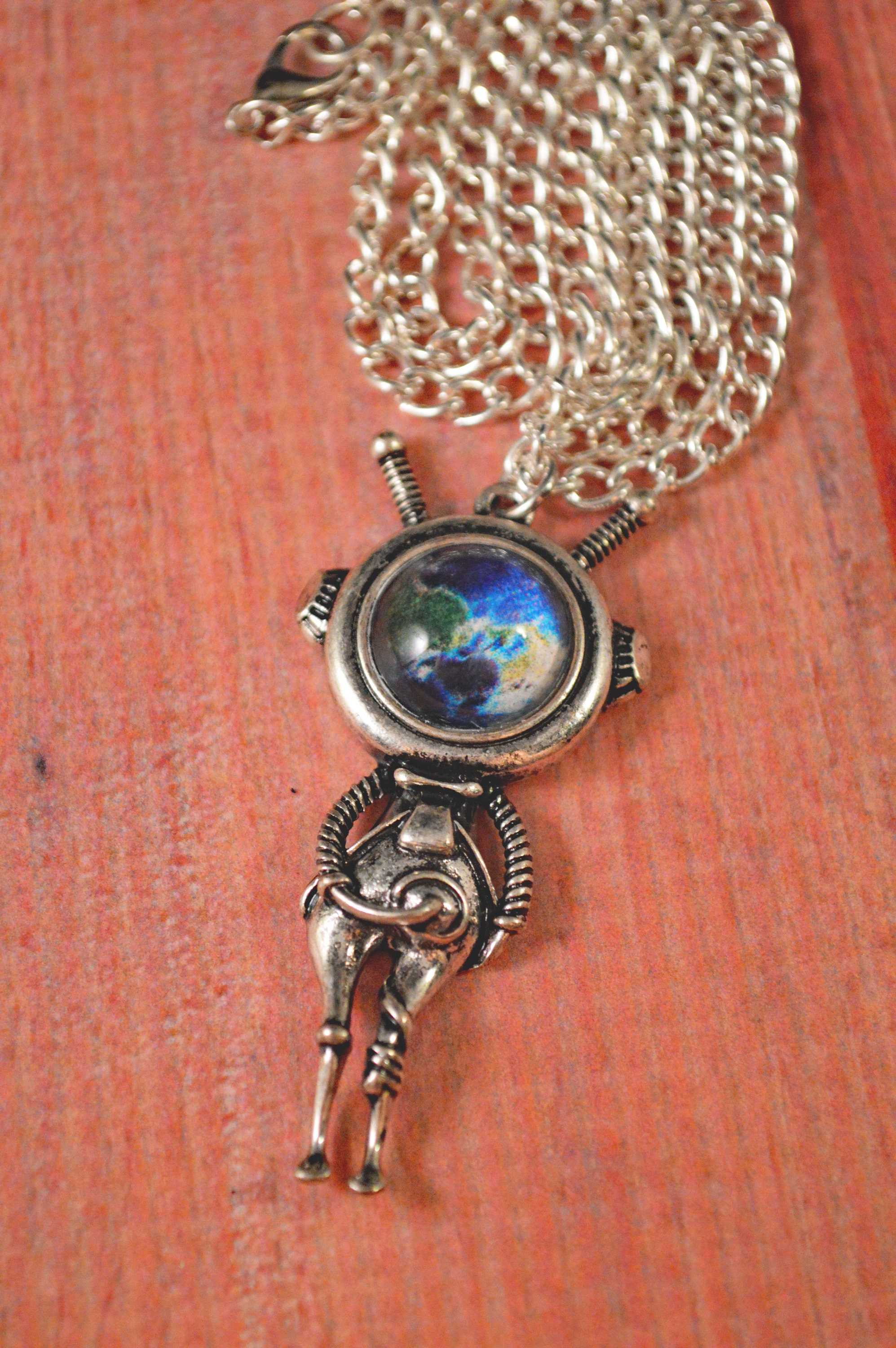 Astronaut Necklace Space Necklace Space Jewelry Earth | Etsy