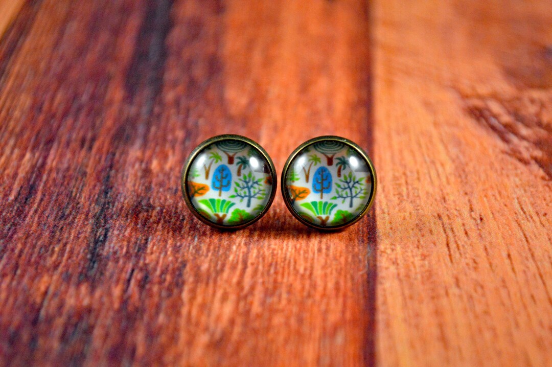 Tree Studs, Tree Earrings, Nature Studs, Forest Studs, Forest Earrings ...