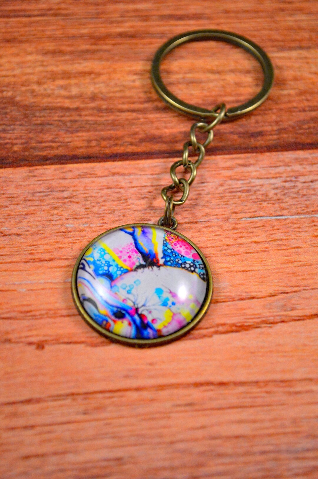 Tropical Key Chain, Rainbow Key Ring, Rainbow Gift, Colorful Gifts ...