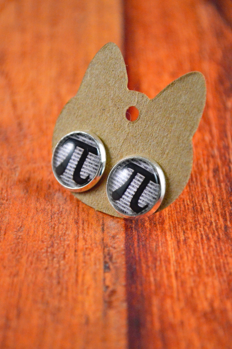 Pi studs Pi Earrings Pi Jewelry Math Studs Math Earrings | Etsy