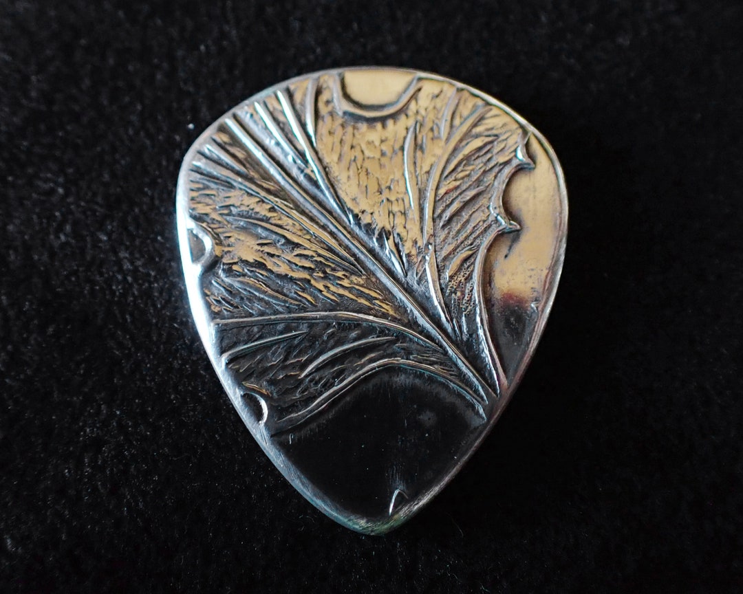 Antique Aluminum Guitar Pick: Embossed WWII Metal Plectrum - Etsy