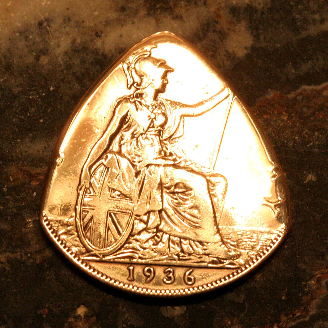 Antique 1900's UK Bronze Penny Coin Guitar Pick - Etsy