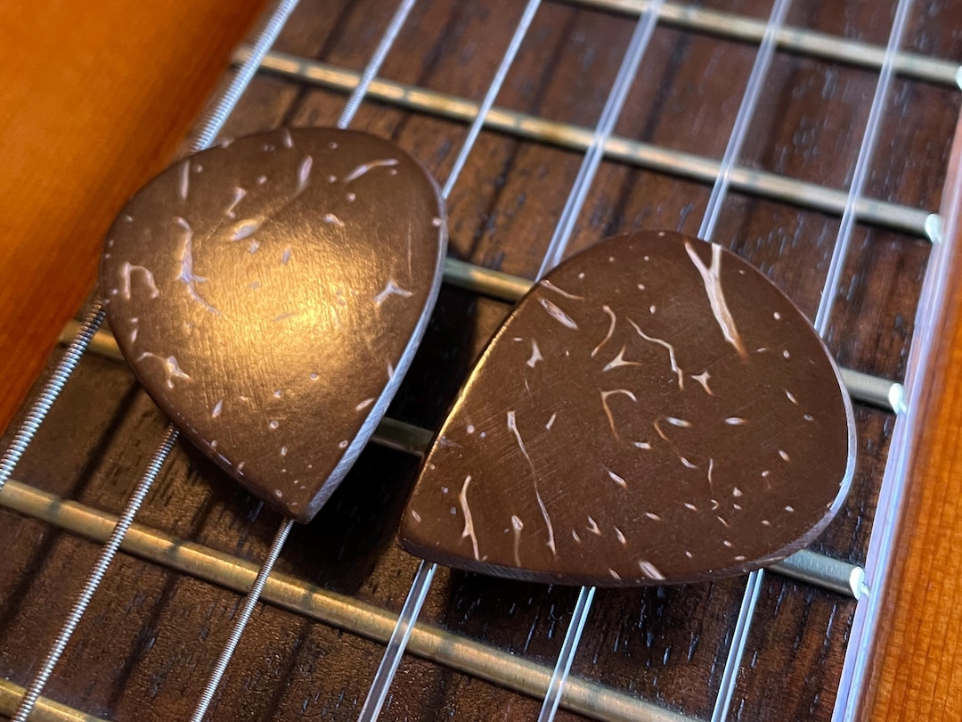 Coconut Wood Guitar Picks (set of 2): Acoustic, Mandolin, Ukulele - Etsy