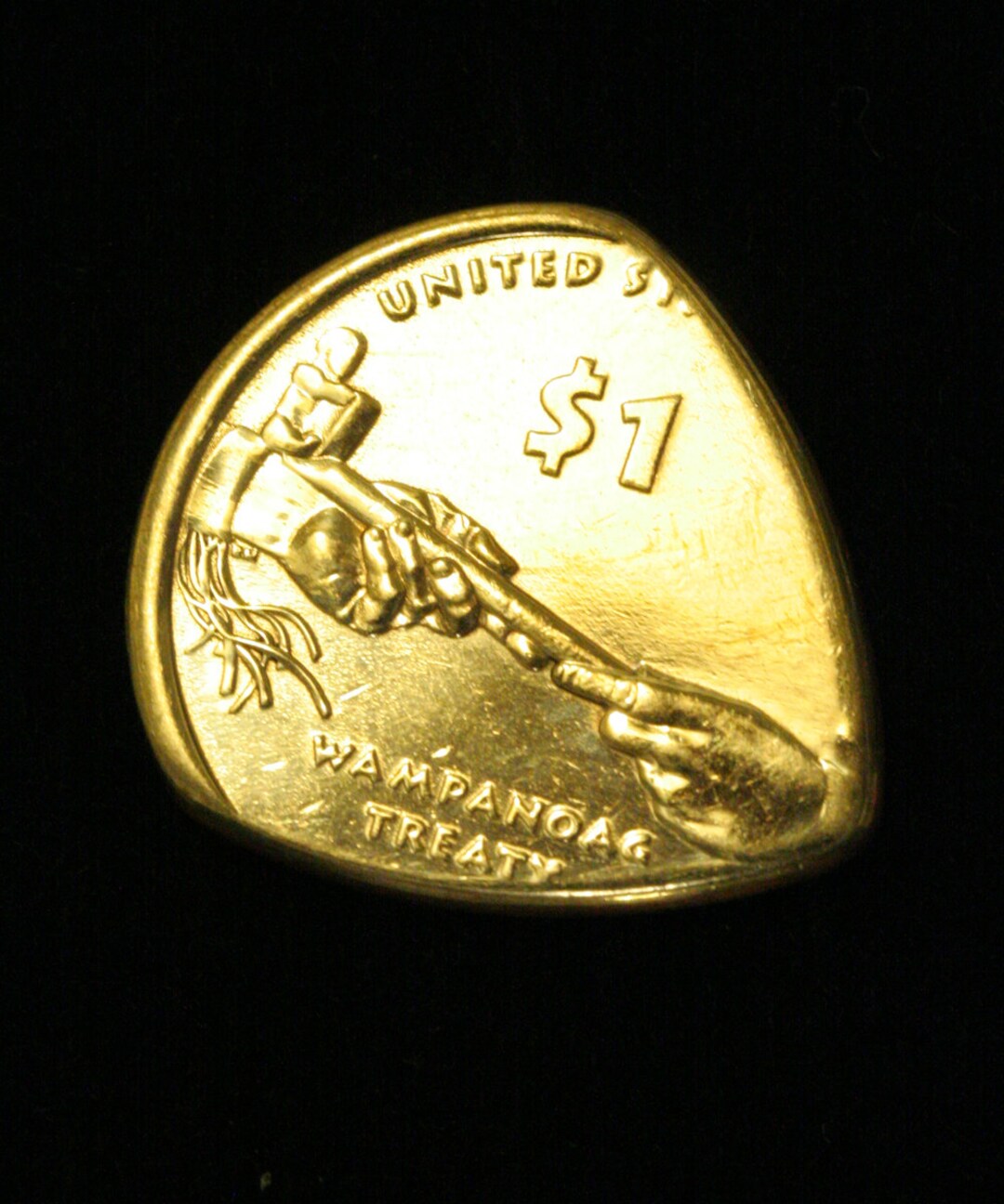 Peace Pipe USA Native American Dollar Coin Guitar Pick - Etsy