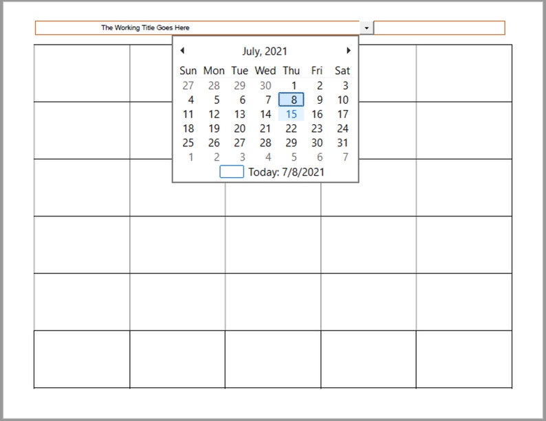 Clean Storyboard Template - Fillable - Reusable PDF - Etsy