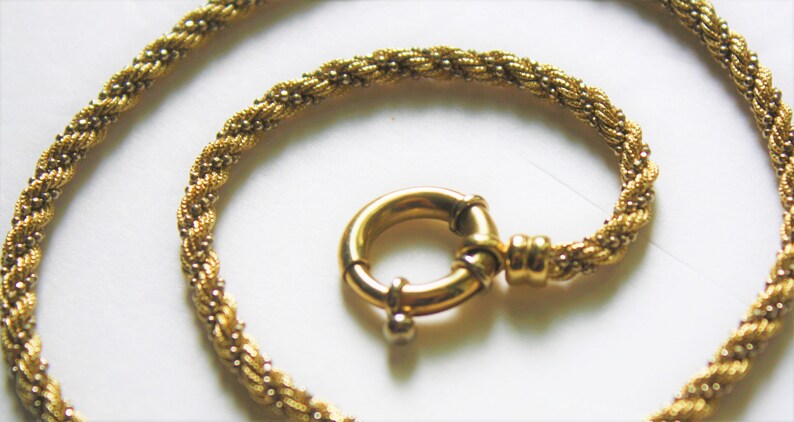 Vintage 14k Gold Necklace Yellow Gold Rope Chain 18 Inches 26 - Etsy