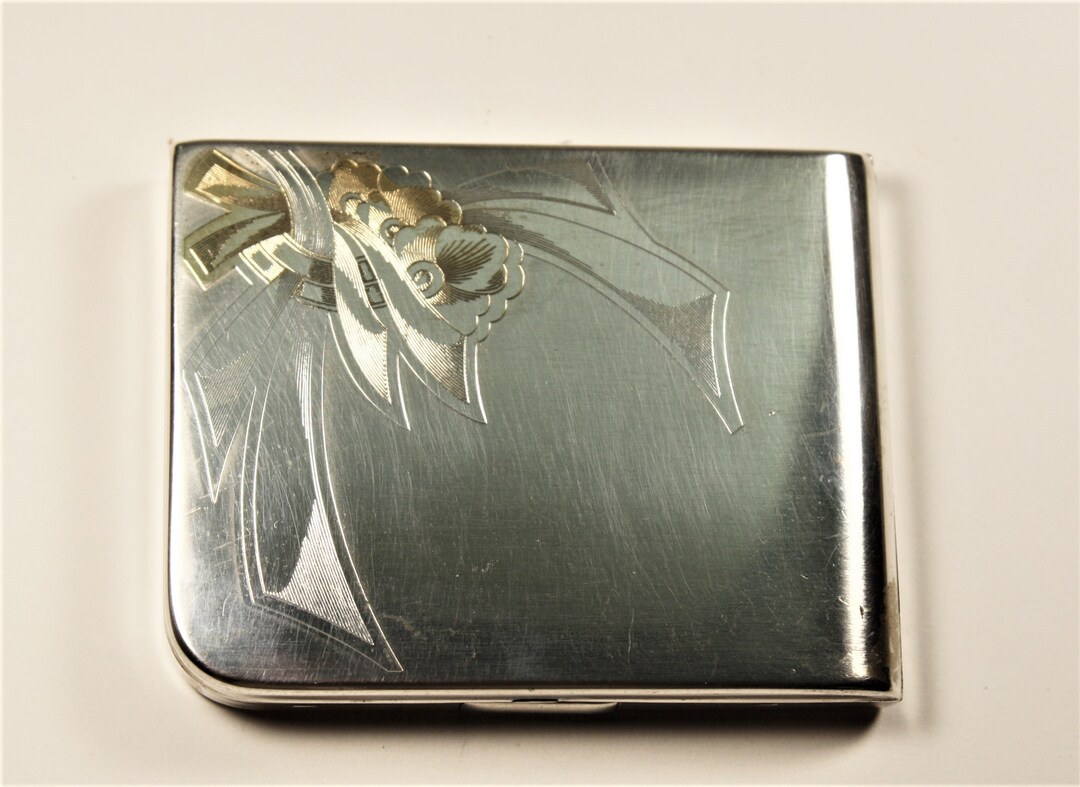 Vintage Sterling Silver Compact, Art Deco Elgin Compact, Cosmetic ...